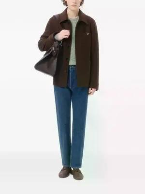 Valentino Garavani Cable-knit Wool Sweater With Vlogo