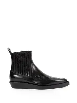 ANN DEMEULEMEESTER Woven Detail Chelsea Boots