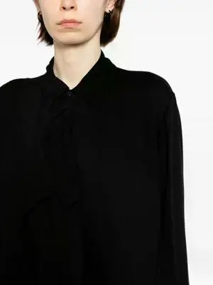 Yohji Yamamoto Pintuck-detail Draped Shirt