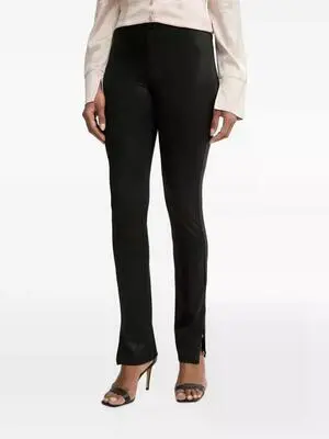 Liu Jo Slit-detail Coated-finish Leggings