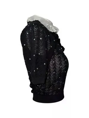 Alessandra Rich 2020s Crystal-embellished Knitted Top