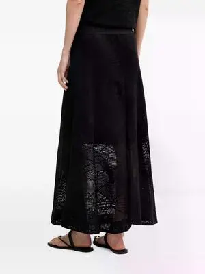Dkny Mesh Logo-waistband Maxi Skirt