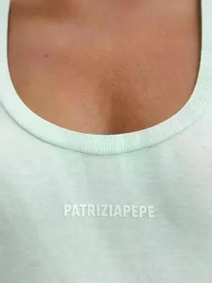 Patrizia Pepe Logo-print Racerback Tank Top