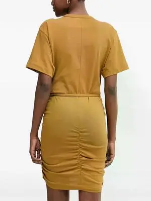 Pinko Belted Ruched Mini Dress