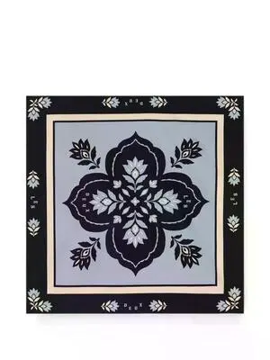 LES DEUX Floral-print Scarf - Blue