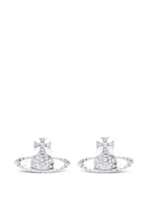 VIVIENNE WESTWOOD Mayfair Bas Relief Orb Motif Stud Earrings - Silver
