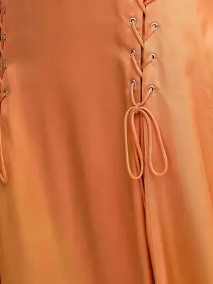 Pinko Lace-up V-neck Midi Dress