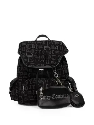 Juicy Couture Carol Monogram Print Backpack With Charm Detail
