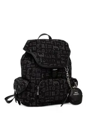 Juicy Couture Carol Monogram Print Backpack With Charm Detail