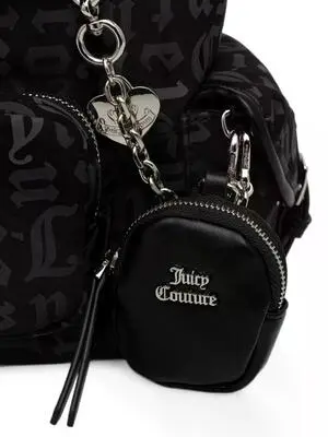 Juicy Couture Carol Monogram Print Backpack With Charm Detail