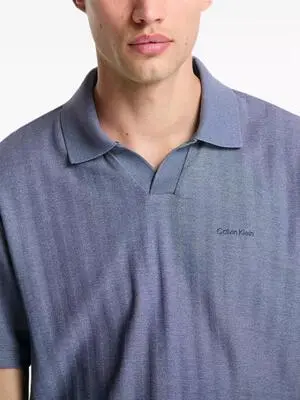 Calvin Klein Logo-embroidered Ribbed T-shirt
