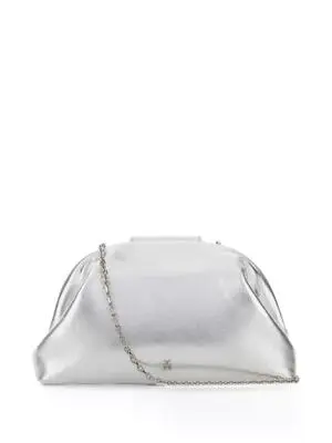 Amina Muaddi Camelia Crystal-embellished Clutch Bag - Silver