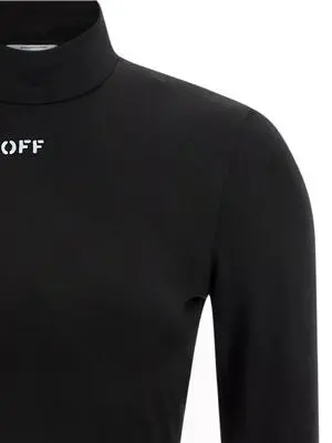 Off-White Off Stamp Cropped Long-sleeve Top