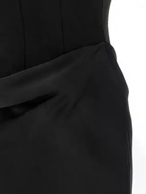 ROTATE BY BIRGER CHRISTENSEN Draped Waist Maxi Dress - Black