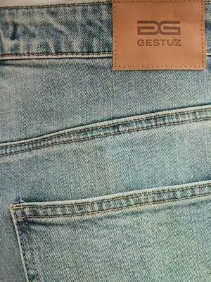 GESTUZ Gznoma Raw-cut Denim Shorts
