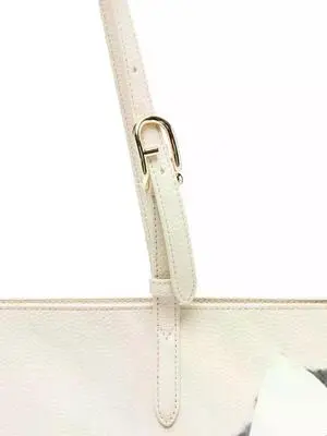Furla Buckle-detail Grained Leather Tote Bag