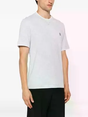 Brunello Cucinelli Logo-embroidered Crew-neck T-shirt - Grey