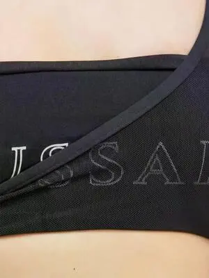 TRUSSARDI One-shoulder Bikini Top With Mesh Detail