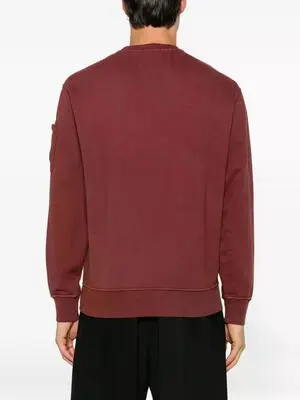 C.P. COMPANY Lens Detail Crewneck Sweatshirt - Red