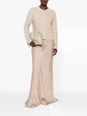 Fabiana Filippi Sequin-embellished Knitted Wool Cardigan - Neutrals