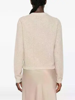 Fabiana Filippi Sequin-embellished Knitted Wool Cardigan