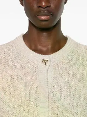 Fabiana Filippi Sequin-embellished Knitted Wool Cardigan