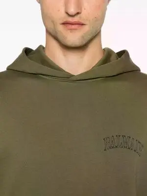 Balmain Logo Print Cotton Hoodie