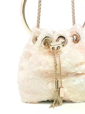JIMMY CHOO Mini Bon Bon Sequin Bucket Bag