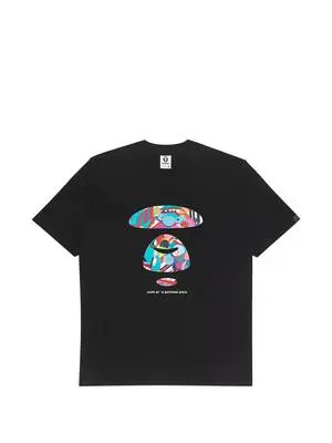 AAPE BY *A BATHING APE X Eric Inkala Moonface-print T-shirt - Black