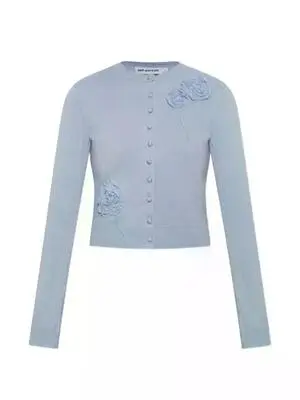 SELF-PORTRAIT Lace-appliqué Button-up Cardigan