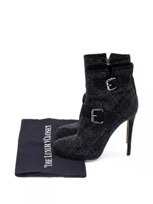 LE SILLA Embellished Buckled Ankle Boots
