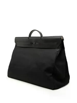 Hermès 1999 Toile Herbag Tgm Travel Bag - Black