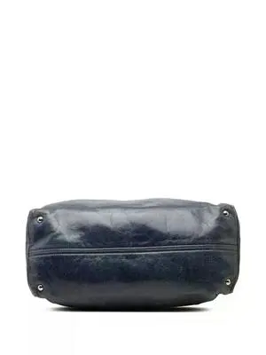 Miu Miu Crinkled Calfskin Convertible Tote Satchel