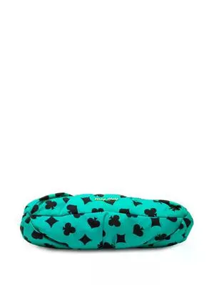 Miu Miu 2010-2026 Pleated Nylon Playing Card Print Clutch Bag