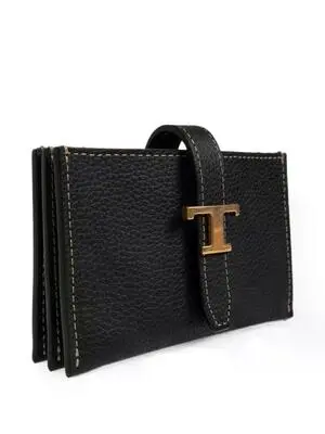 TOD'S T Timeless Pebbled-leather Wallet