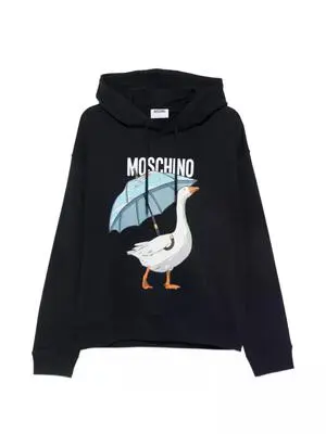 Moschino Logo-print Hoodie - Blue