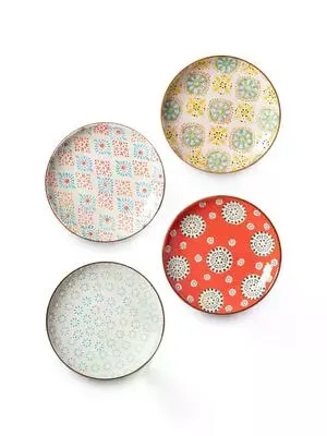 CU I SEEYOU Patterned Ceramic Plates - Neutrals