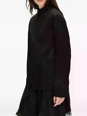 ANN DEMEULEMEESTER Zaya Satin-finish High-neck Jacket