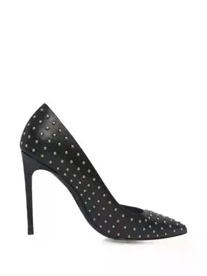 Saint Laurent Studded Pointed-toe Pumps - Black