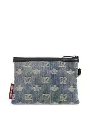 Dsquared2 Monogram Denim Pouch Bag