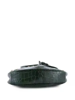 Balenciaga Neo Cagole City Bag Crocodile Embossed With Crystals - Green