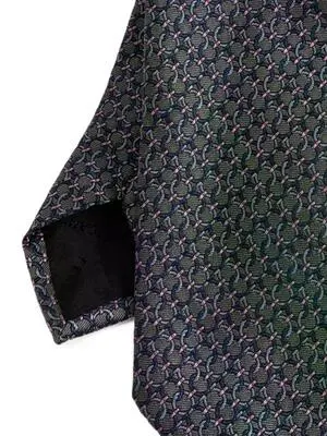 FERRAGAMO Gancini-pattern Silk Tie
