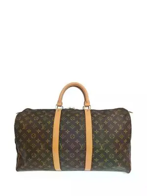 LOUIS VUITTON Monogram Keepall 50 Holdall - Brown