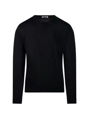 ROBERTO COLLINA Crew-neck Long-sleeve Sweater - Black
