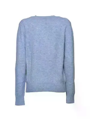 MC2 SAINT BARTH Logo Embroidered Crew Neck Sweater - Blue