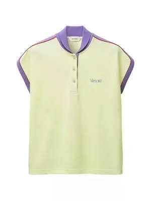 Versace Embroidered-logo Cotton Piqué Polo