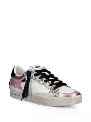 CRIME LONDON Sk8 Deluxe Glitter-embellished Sneakers