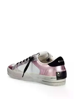CRIME LONDON Sk8 Deluxe Glitter-embellished Sneakers