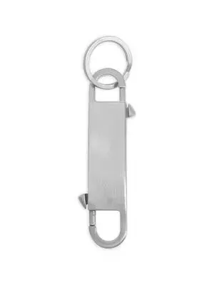 Rick Owens Engraved-logo Spike Detail Keychain - Silver