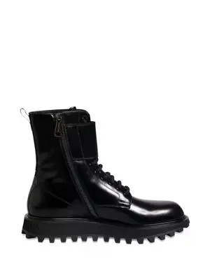 Dolce & Gabbana Buckle-strap Lace-up Ankle Boots